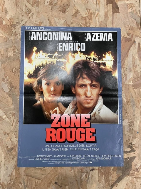 ANCIENNE AFFICHE DE cinema zone rouge 54cm x 40cm EUR 15,00 - PicClick FR