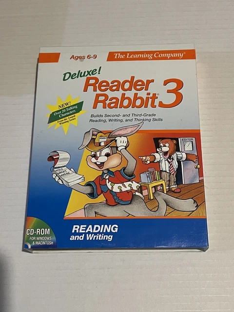 READER RABBIT 3 Deluxe Learning Company 1997 CD-ROM Video Game Windows ...