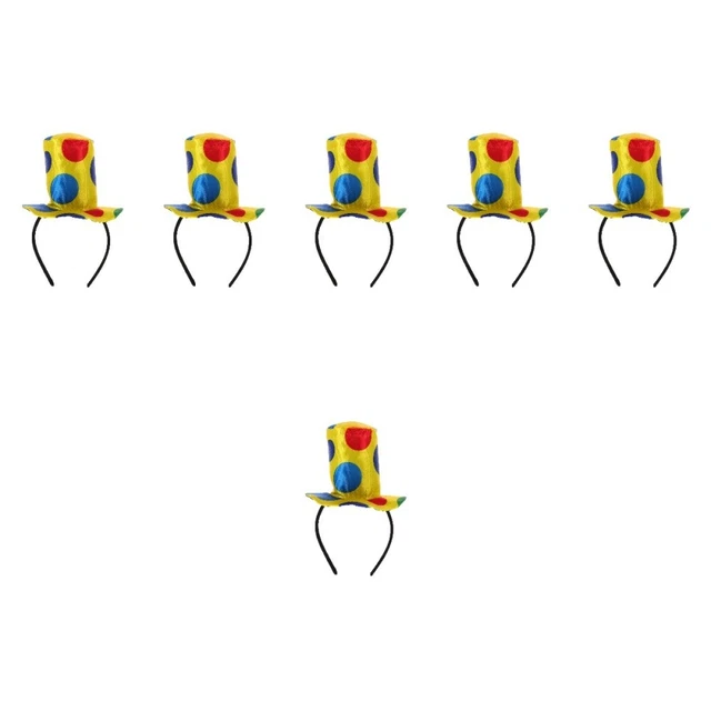 6 PACK HEADBAND Kids Clown Hat Festival Mardi Gras Colorful £16.98 ...