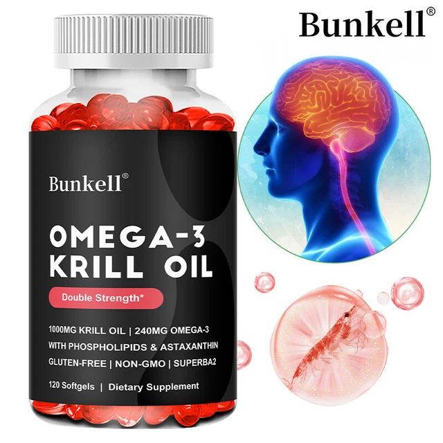 OMEGA-3 KRILL OILL Capsules,Heart,Cardiovascular,Brain And Immune ...