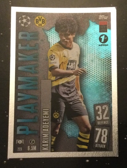 TOPPS MATCH ATTAX 2023/24 KARIM ADEYEMI Playmaker 1ère édition EUR 1,39 - PicClick FR