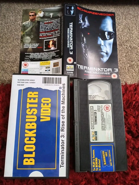 CUSTOM BLOCKBUSTER RENTAL Vhs movie Terminator 3 Rise Of The Machines £ ...