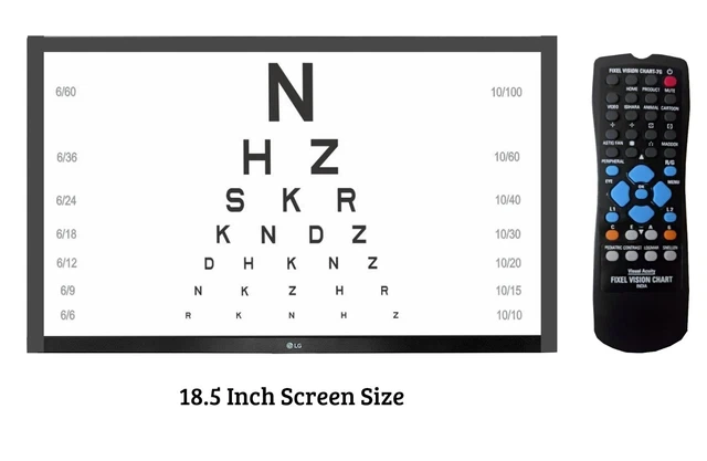 LED VISION CHART for measuring the visual acuity & color blindness of ...