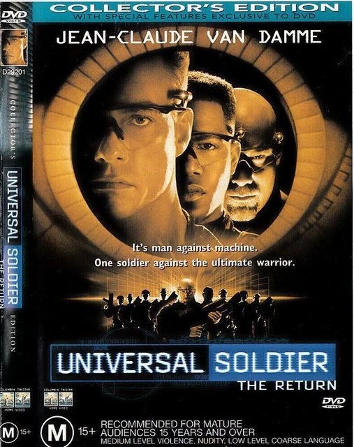 UNIVERSAL SOLDIER (DVD, 1992) Jean-Claude Van Damme Action Region 4 $6. ...