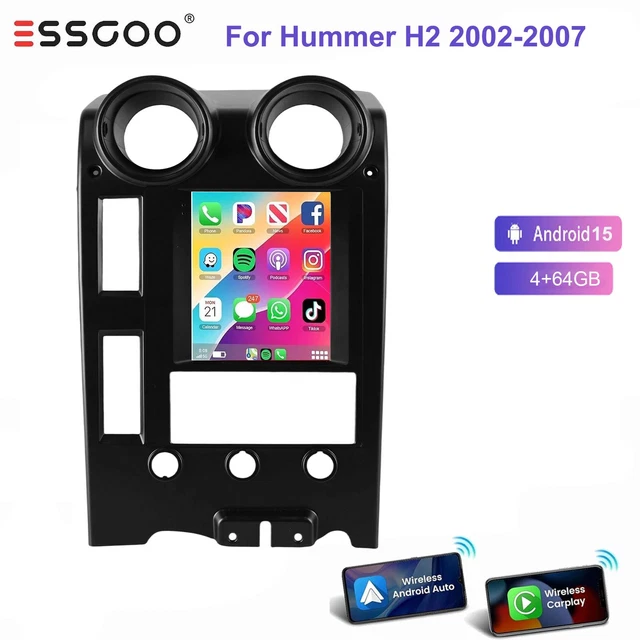 9.7& ANDROID 15 Car Radio Stereo Carplay GPS Navi For Hummer H2 2002 ...