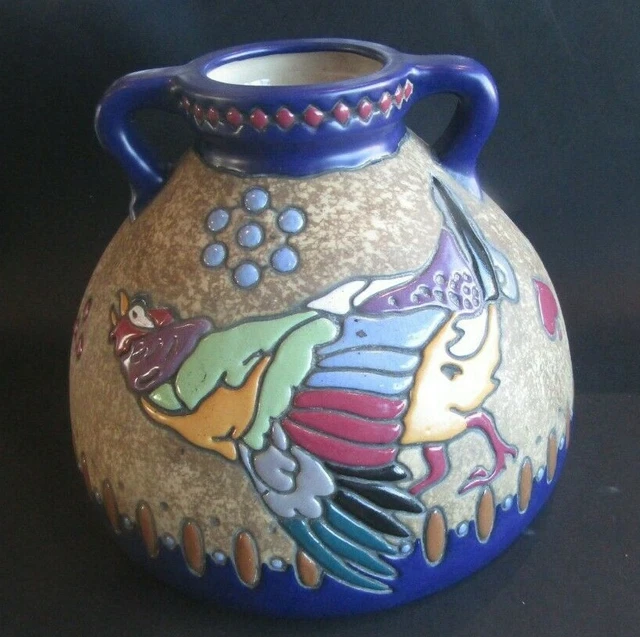 AMPHORA CZECHOSLOVAKIA - Vase Ceramic Rooster Cockerel Vase By Amphora ...