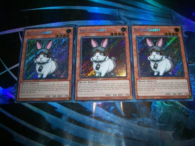 3X RESCUE RABBIT 1st Edition Secret Rare RA02-EN008 Yu-Gi-Oh! $1.85 ...