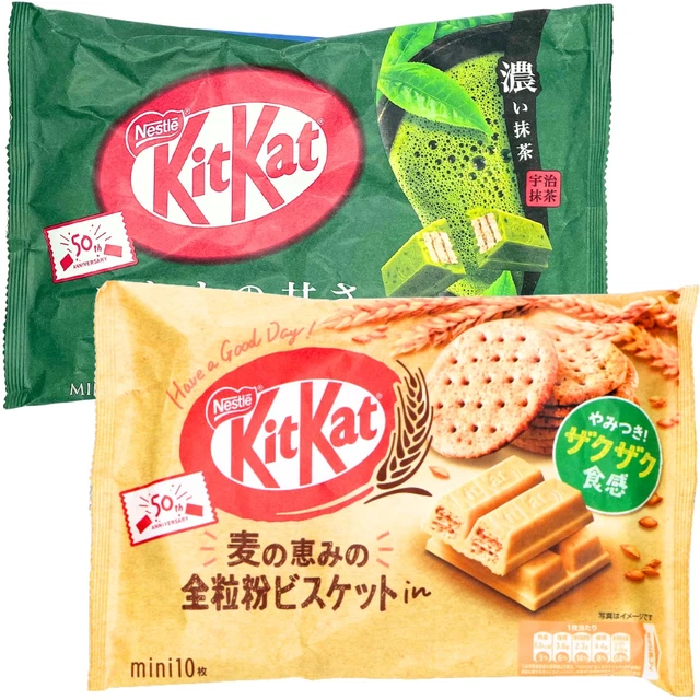 NESTLE JAPANESE KITKAT Double Matcha & Whole Grain Mini Bars (10 Pieces) 136g £11.39 - PicClick UK