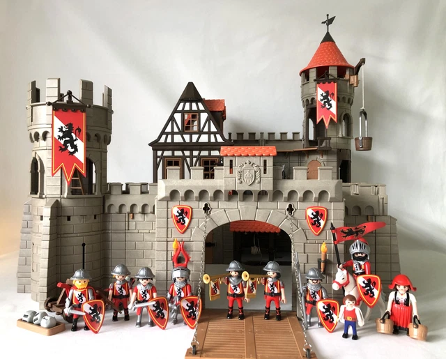 PLAYMOBIL RITTERBURG 3666 Zugbrücke Rundturm Löwenritter Mittelalter ...