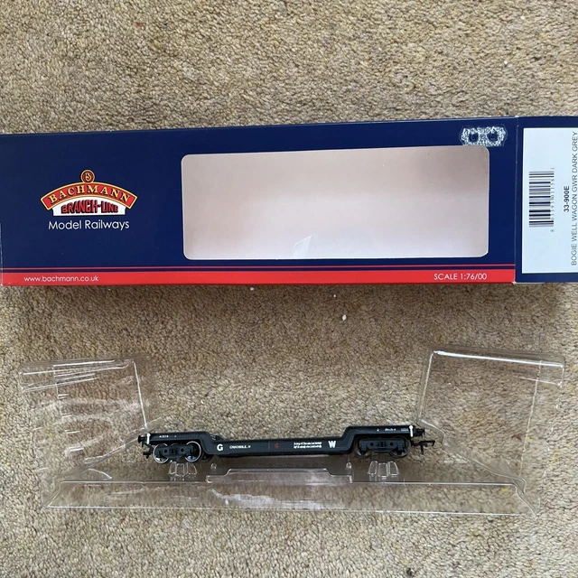 33-900E NEW BACHMANN OO Gauge 45T Bogie Well Wagon GWR Dark Grey EUR 21 ...
