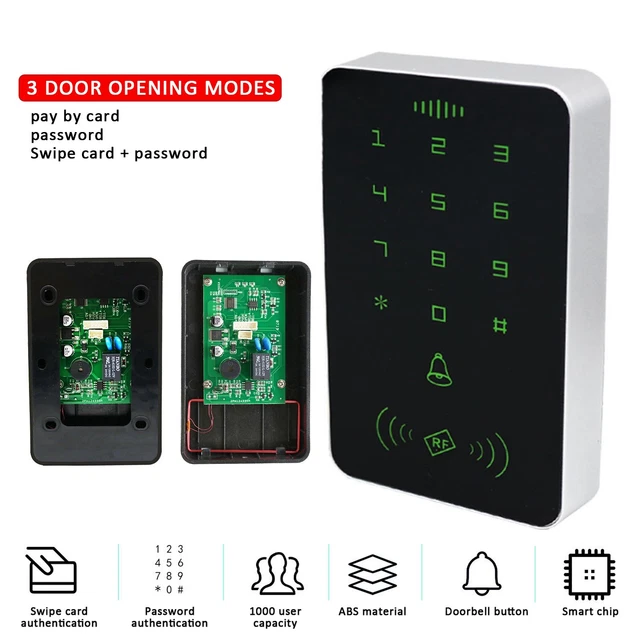 SMART DOOR LOCK Access RFID Card Reader Security Password Keypad Entry ...