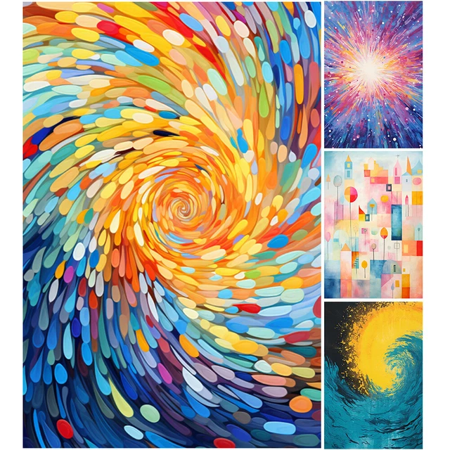 KIT DIPINGERE CON Numeri Su Tela Fai Da Te Olio Arte Astrazione Quadro ...