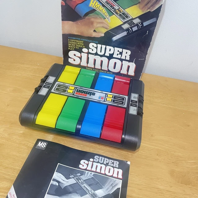 SUPER SIMON MEMORY Game - Vintage 80s Electronics £9.99 - PicClick UK