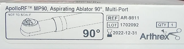 ARTHREX AR-9811 APOLLORF MP90, Aspirating Ablator 90°, Multi-Port $104. ...