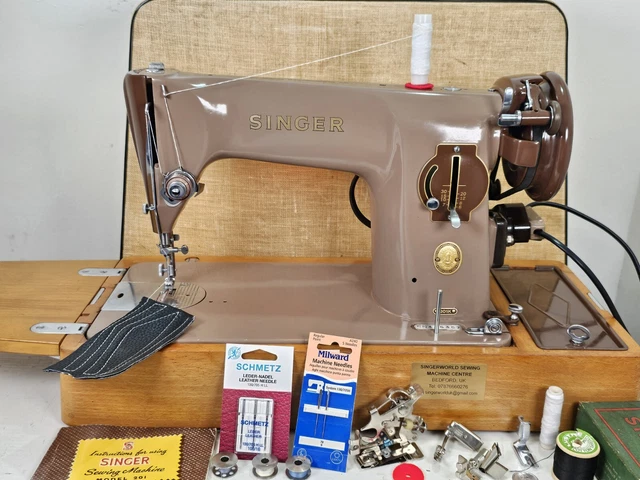1958 VINTAGE SINGER 201K Sewing Machine,Service,Electric Pat Test ...