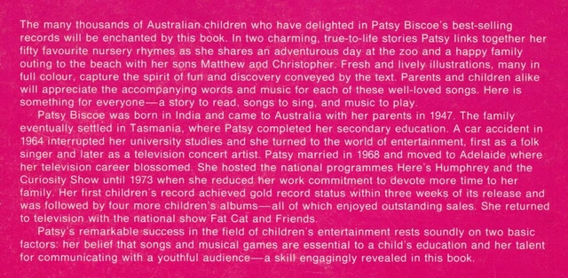 PATSY BISCOE'S 50 FAVOURITE NURSERY RHYMES Sheet MUSIC Book with Little ...