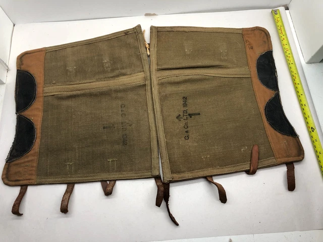 ORIGINAL WW2 BRITISH Army 37 Pattern Despatch Riders High Sided Spats ...