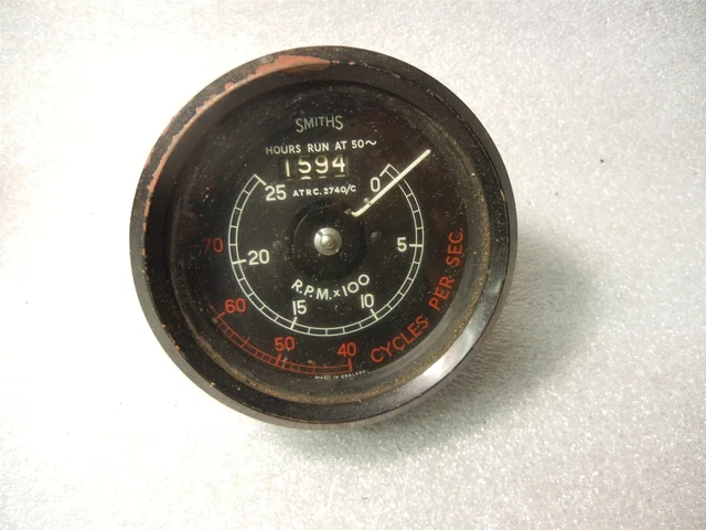 VINTAGE SMITHS ATRC Tachometer & odometer 2500rpm ( 4" diameter ) £40. ...