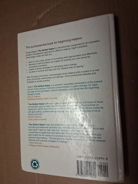 THE SKILLED HELPER: A Problem-Management Approach to Helping, Gerard Egan, Used; $5.49 - PicClick CA