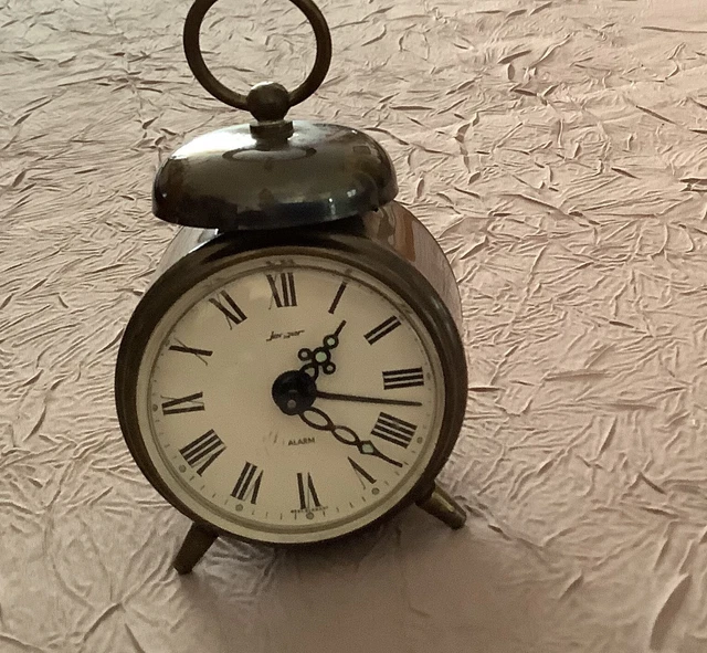 ANCIEN JOLI PETIT réveil JERGER années 1900 laiton pour collection EUR ...