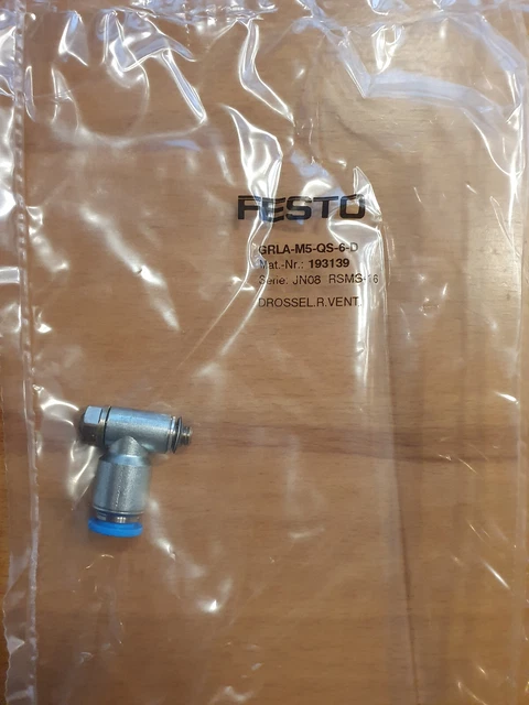 FESTO DROSSEL-RÜCKSCHLAGVENTIL GRLA-M5-QS-6-D / 193139 *neu* in OVP EUR ...