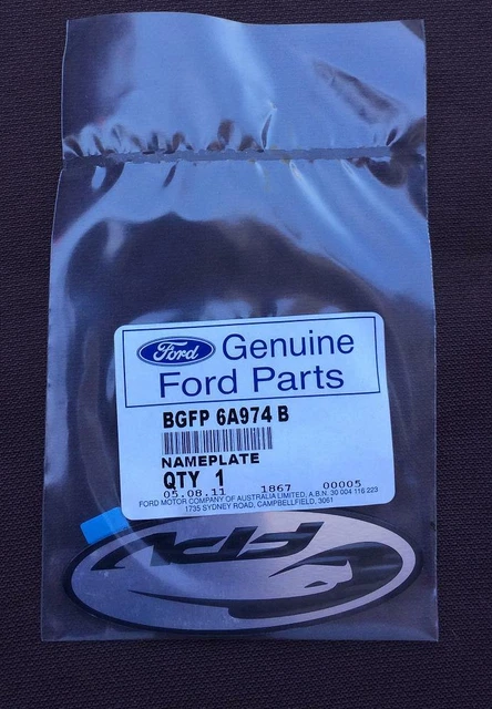 FORD FPV GTP GT-P Boss V8 Engine Cover Badge Emblem Decal BGFP6A974B ...