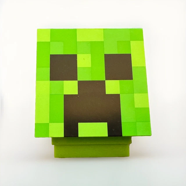 MINECRAFT CREEPER CHILD’S Night Light Pixelated Cube Makes Creeper ...