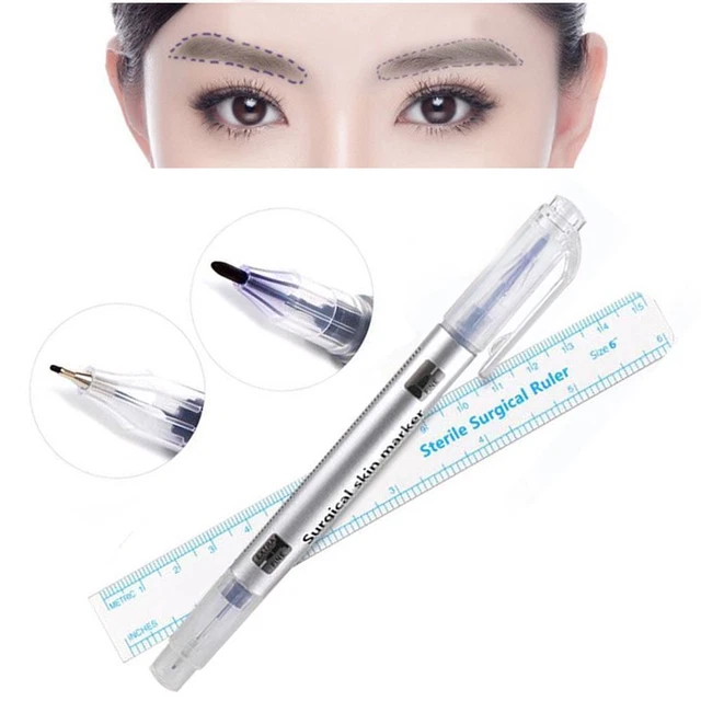 MEASURING RULER SURGICAL Mark Skin Scribe Tool Body Art Tattoo Skin ...