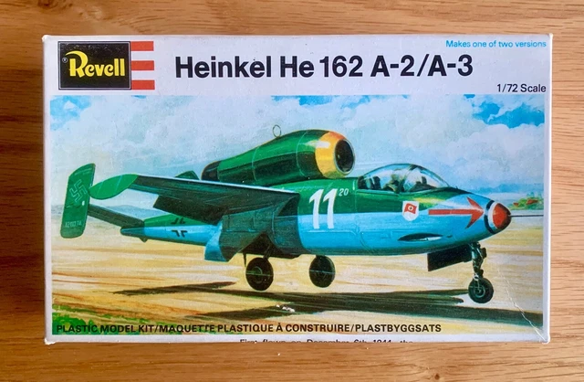 HEINKEL JET HE 162 A2/A3 Salamander, 1:72 Revell, Luftwaffe jet fighter ...