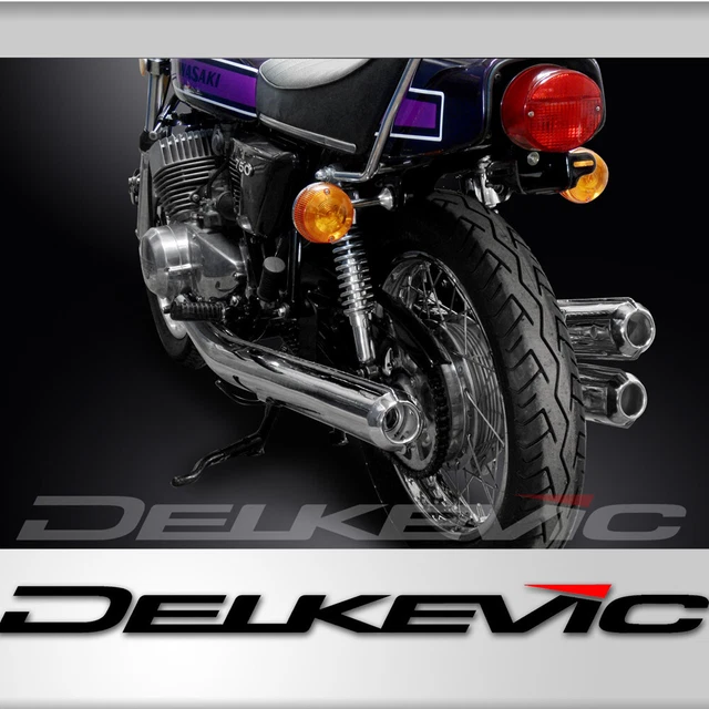 KAWASAKI H2B H2C 1974-1975 Complete Replica Chrome Delkevic Exhaust ...