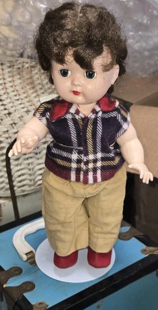 LITTLE MISS ADDIE Doll Block Corp. Hard Plastic Walker Blue Sleep Eyes ...