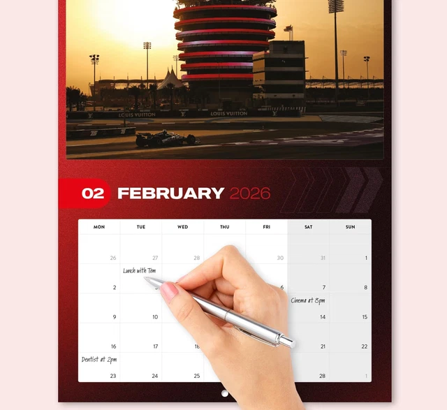 FORMULA 1 2026 Calendar F1 Wall Calendar Racing Cars Gift For Fans ...