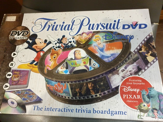 DISNEY TRIVIAL PURSUIT DVD Hasbro Edition interactive trivia board game ...