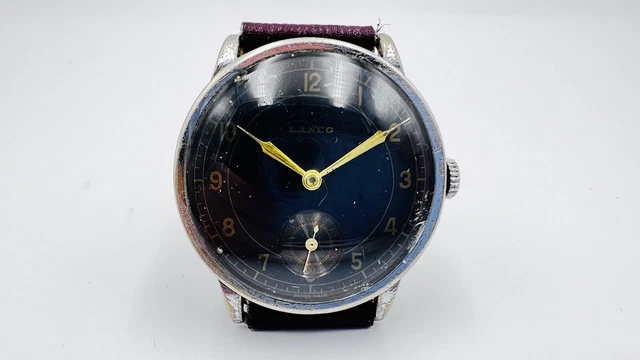 MONTRE-BRACELET ANCIENNE LANCO Avant-Seconde Guerre mondiale militaire ...