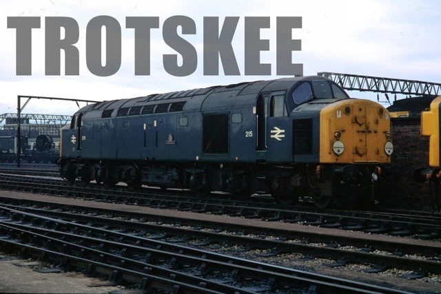 35MM SLIDE BR British Railways Diesel Loco Class 40 D215 Crewe 1971 ...