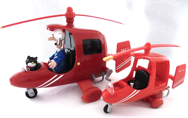 POSTMAN PAT & Jess The Cat + Talking Delivery Helicopter & Smaller ...