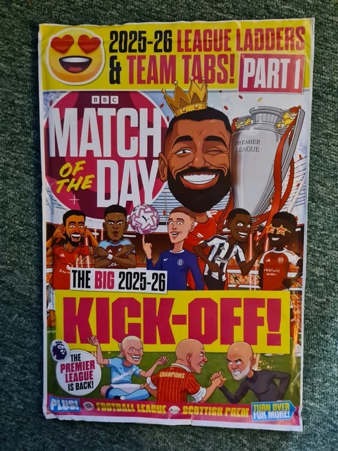 MATCH OF THE Day magazine Issue 732 Team Tabs 2025-26 Part 1 New Still ...