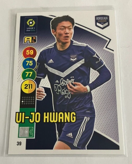CARTE CARD N°39 UI-JO HWANG Bordeaux South Korea Panini Adrenalyn 2021 ...