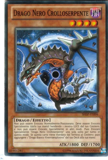 CARTA YU GI Oh - Drago Nero Crolloserpente - Shsp-It096 - Comune EUR 1 ...
