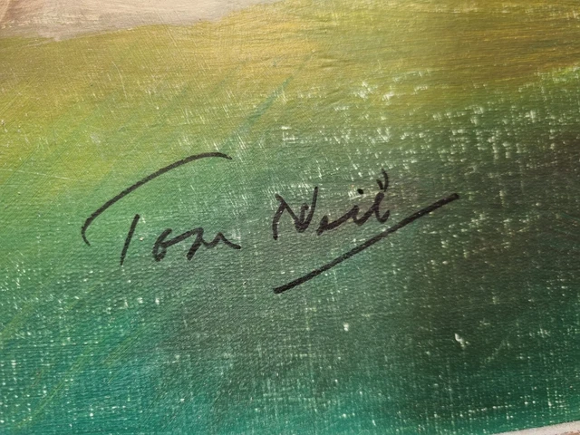 WW2 OIL PAINTING by Tom Neil RAF Battle of Britain pilot: D-Day Typhoon ...