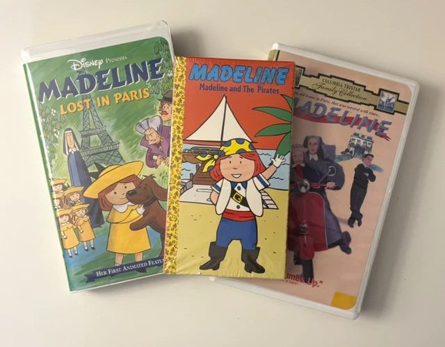 Walt Disney Madeline Lost In Paris Madeline And The Pirates 3 Vhs Tapes