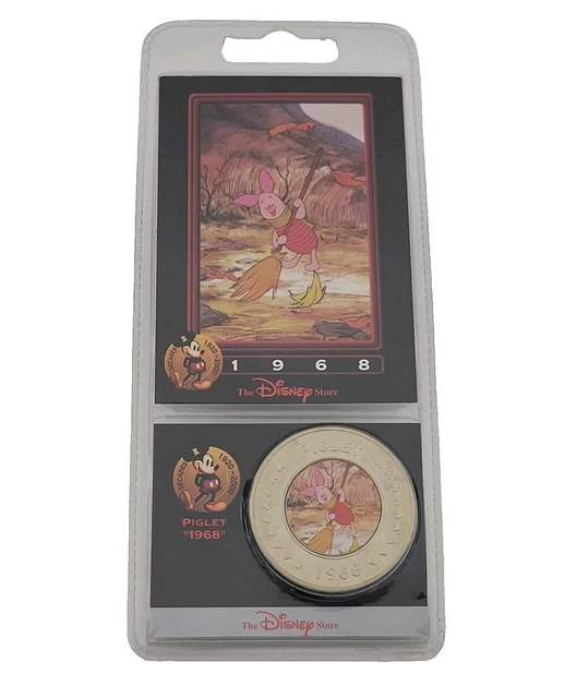 THE DISNEY DECADES Coins Card Collection Piglet Coin & Card 1968 #13 ...