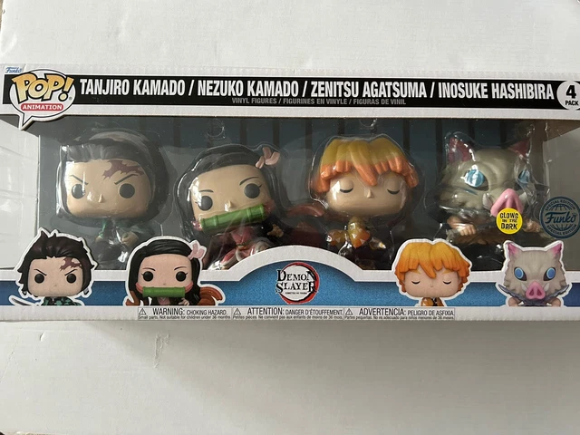 FUNKO POP DEMON Slayer 4 Pack Tanjiro Nezuko Inosuke Zenitsu NEU & OVP ...