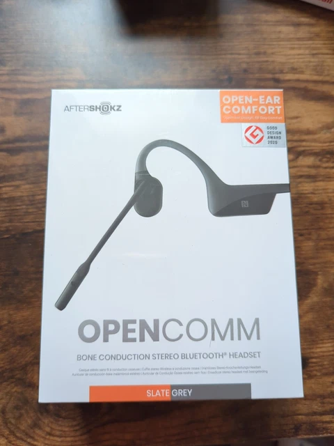 AFTERSHOKZ OPENCOMM- SLATE Grey, Bone Conduction Stereo Bluetooth ...