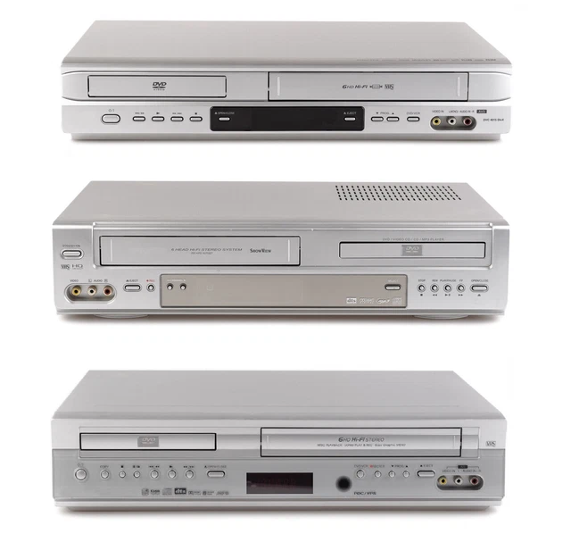 DVD/VHS COMBI PLAYER Video Tape Disc VCR Recorder Serviced Scart 1 YEAR ...