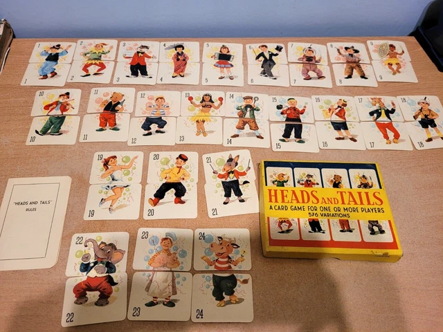 VINTAGE CARD GAME "Heads and Tails. Complete with Original Rules. £4.99 ...