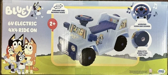 ALDI BLUEY RIDE On 6V Electric 4X4 Jeep With Sounds Top Speed 2.5km/h ...