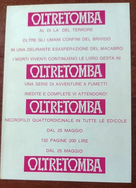 OLTRETOMBA CARTOLINA - Allegata A Messalina - Perfetta - EUR 19,99 ...