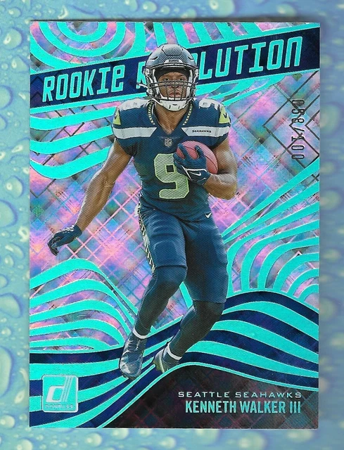 KENNETH WALKER III 2022 Panini Donruss Kosmisch Blau Rookie Rc #'D/100 ...