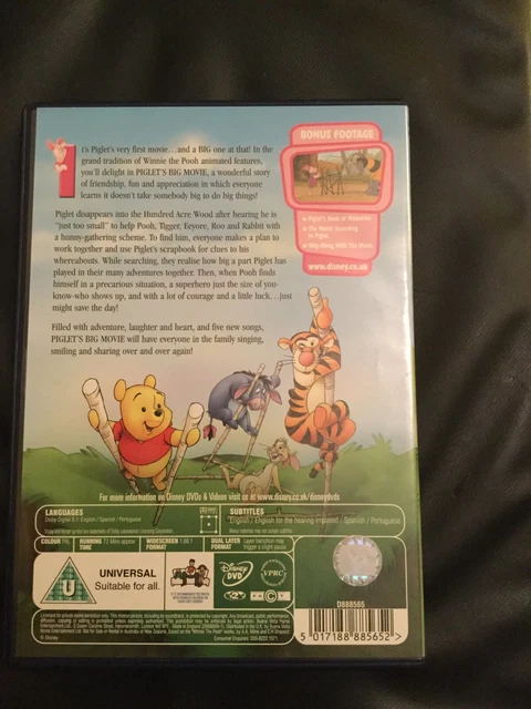 PIGLET'S BIG MOVIE (DVD, 2003) Walt Disney,dvd £4.00 - PicClick UK